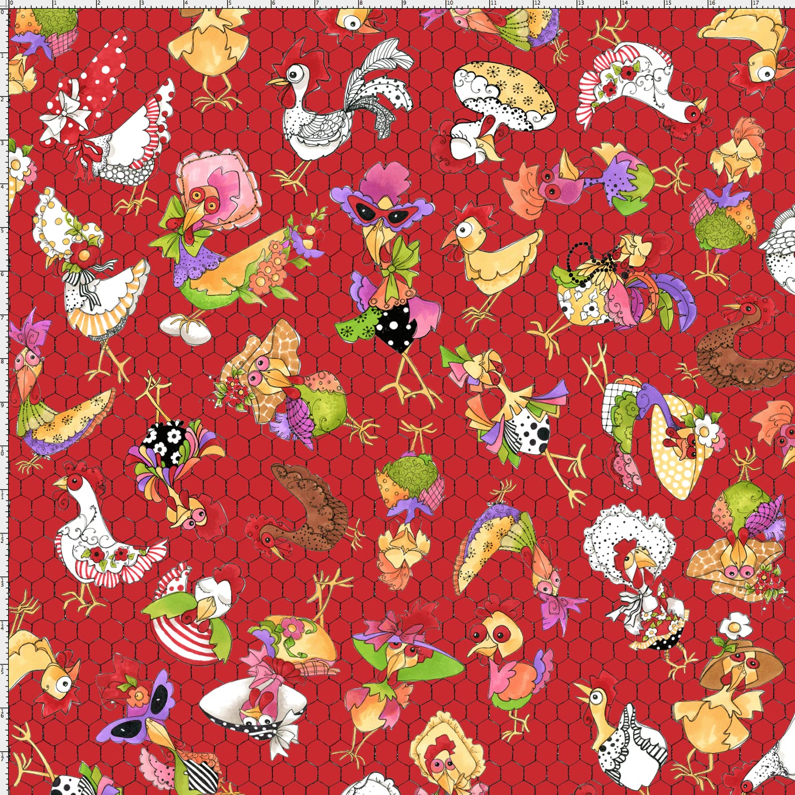 Loralie Designs Coopers Red Fabric by The Yard for Quilting