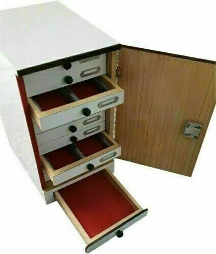 Dream Enterprise New Wooden Microscope Slide Storage Cabinet for 1000 Slides with Lock