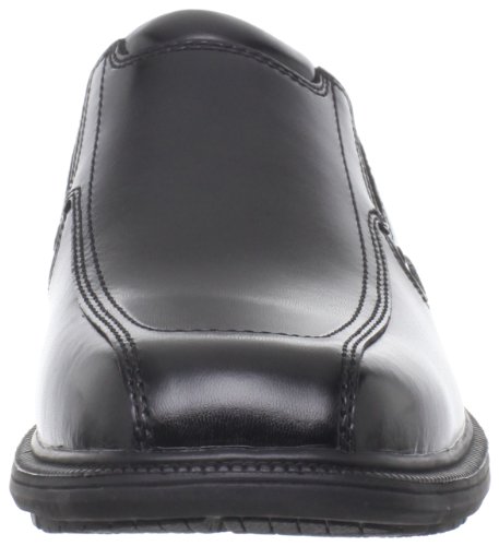 Nunn Bush Men's Bleeker Street Slip On Loafer with KORE Slip Resistant Comfort Technology, Black, 12 Wide US