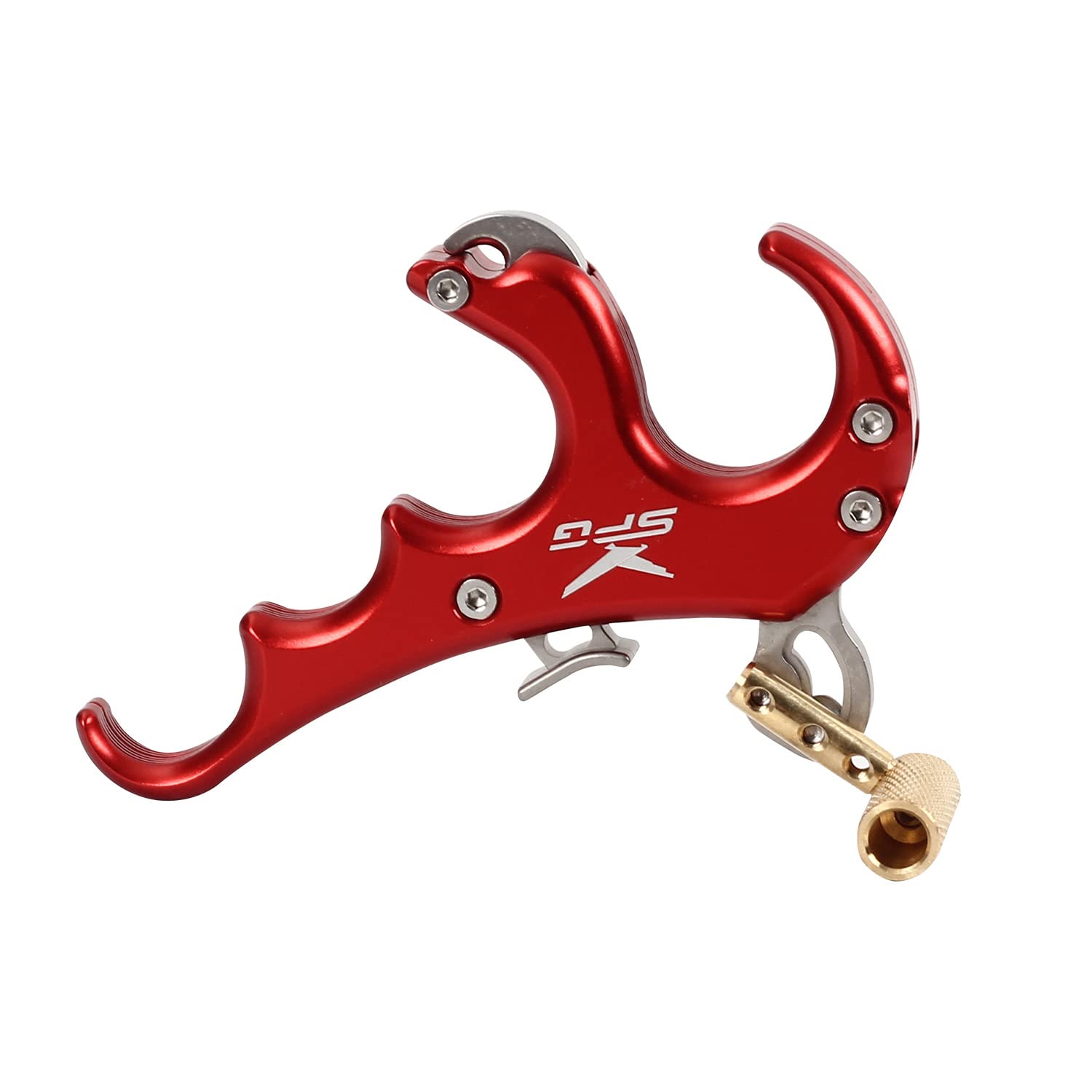 FENJANER Archery Compound Bow Release Aid Archery Release Aids Bow Release for Compound Bow Accessory (Red)