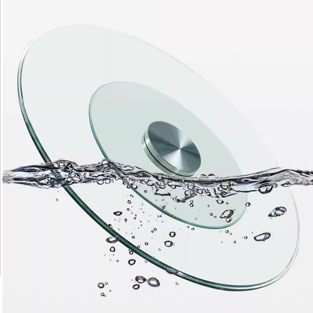 DOUKI 30 Inch Round Lazy Susan Turntable For Dining Table, Tempered Glass Rotating Tray, Transparent Rotating Serving Plate Sharing Food Easier (Color : Clear, Size : 33 inch(85cm))