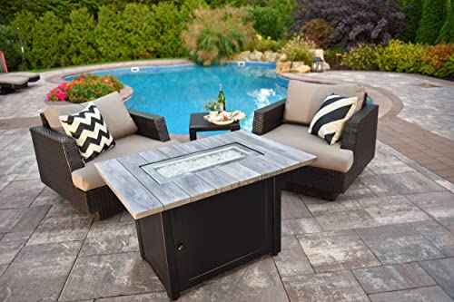Endless Summer Gas Outdoor Fire Pit Gad17104es Rustic Square Steel