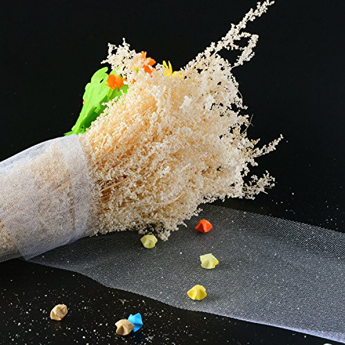 Sparkling Tulle Ribbon Roll Glitter Tulle Spool, 6 Inches by 25 Yards for Christmas Wedding Gift Wrapping Tutu Skirt, Party Decoration