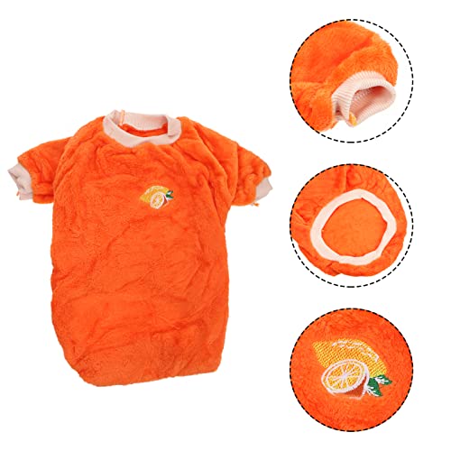 GLSTOY Decorative Outfits Autumn Warm Pattern Winter Stretchy Shirts Sweater Clothes Dogs Cold and Outdoor Clothes: Pet Cloth M Legged Thickening Two Fruit Clothing, Comfortable