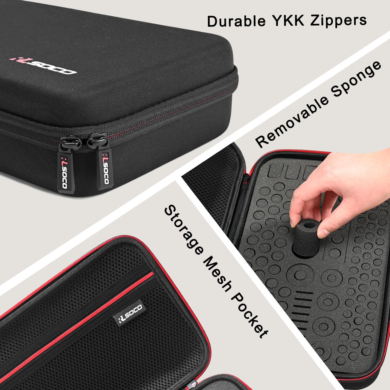 RLSOCO Battery Organizer Storage Case - Waterproof Holder Stores Up to 120+ Batteries: AA AAA C D 9V and More (Case Only,Batteries & Battery Tester are Not Included)(Black)