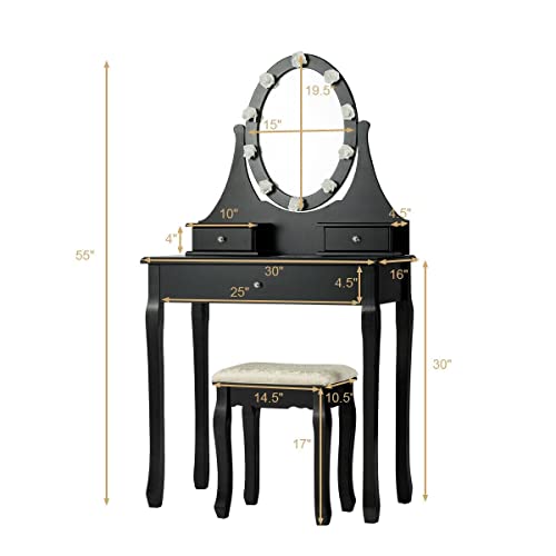 NJSV Vanity Set Makeup Dressing Table 3 Drawers Shuq Vanity Desk Makeup Vanity Side Tables Bedroom Vanity Table Portable Desk Vanity Set