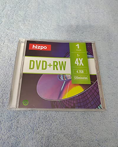 Hizpo Blank Burnable DVD,Rewritable Recording Format Superior Archival Life 4.7Gb DVD+RW Disc Archive and Capture High Capacity Files.