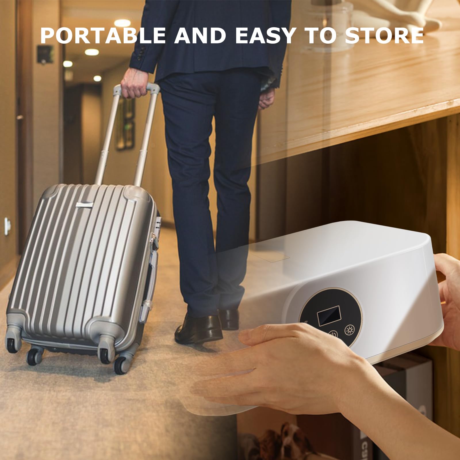 Ljusved Portable Clothes Dryer - Mini Portable Dryer Machine for Laundry Apartments and Travelling, Hotel Room