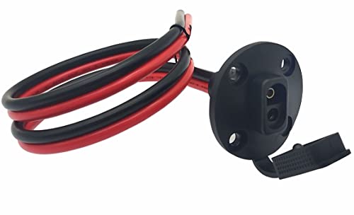 Halokny 10AWG Solar SAE Socket sidewall Port, 2 Feet SAE Solar Quick Connect Panel Flush Mount Plug Cable, Weatherproof SAE Extension Cable, with 4 Screws, for Automobile and Solar Panel
