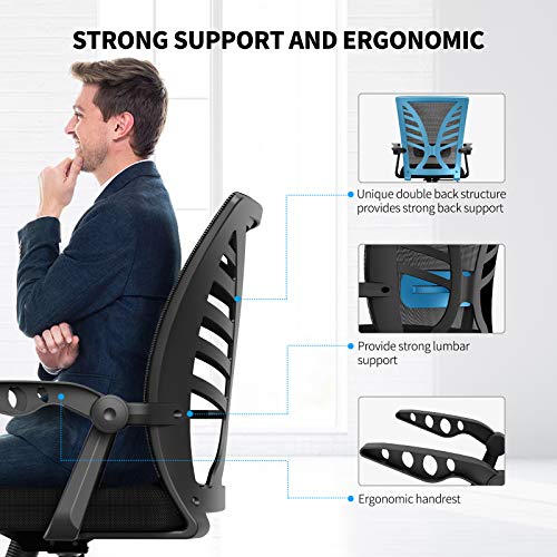 NOBLEWELL HOME Chair-NWOC2B Home Office Chair, Nylon, Black