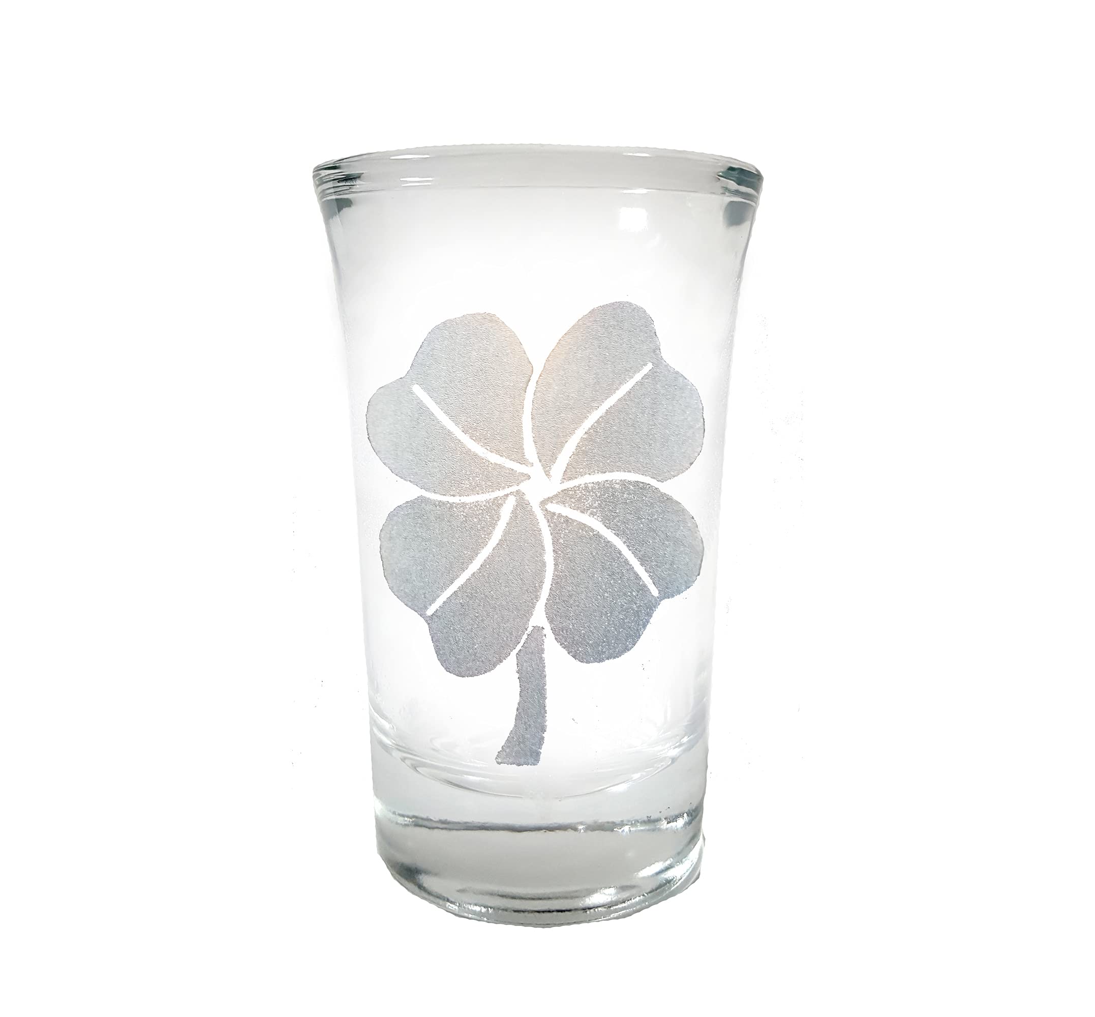 Four Leaf Clover 1.5oz Shot Glass - Free Personalized Engraving