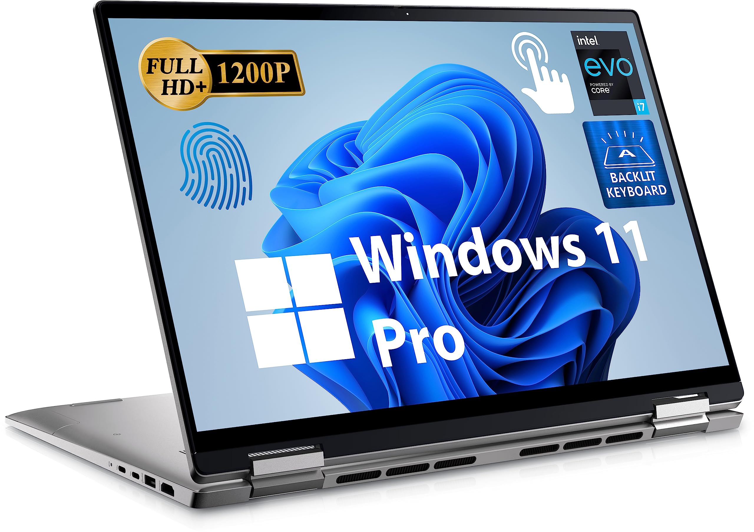 Dell 2023 Inspiron 16 2-in-1 Business Laptop, 16" FHD+ Touchscreen, Intel 12-core i7-1260P, 32GB RAM, 1TB PCIe SSD, Fingerprint Reader,Backlit Keyboard,Thunderbolt 4,HDMI,WiFi 6,Windows 11 Pro,Silver