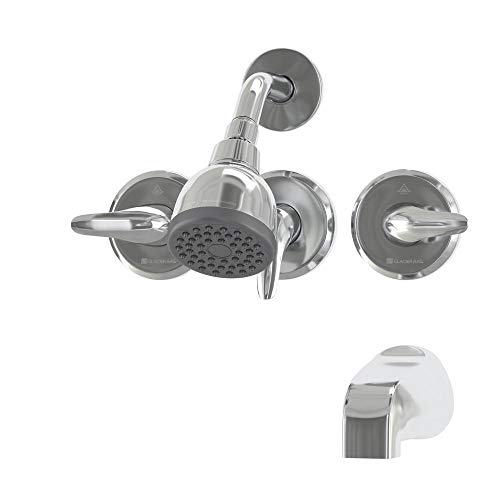 Glacier Bay Aragon 3-Handle 1-Spray Tub and Shower Faucet in Chrome (Valve Included)