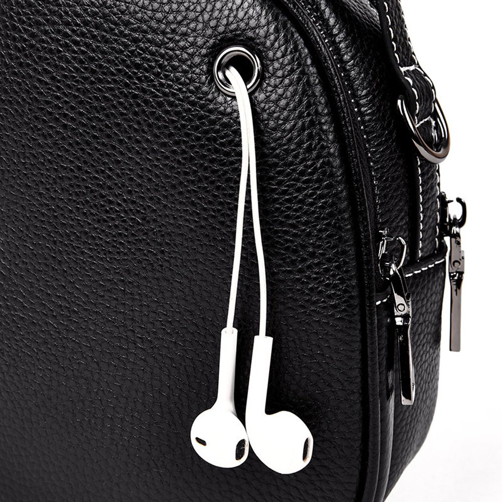 Toniker Genuine Leather Small Crossbody Bag Multi-Pockets Bee Series Cell Phone Purse Wallet for Women
