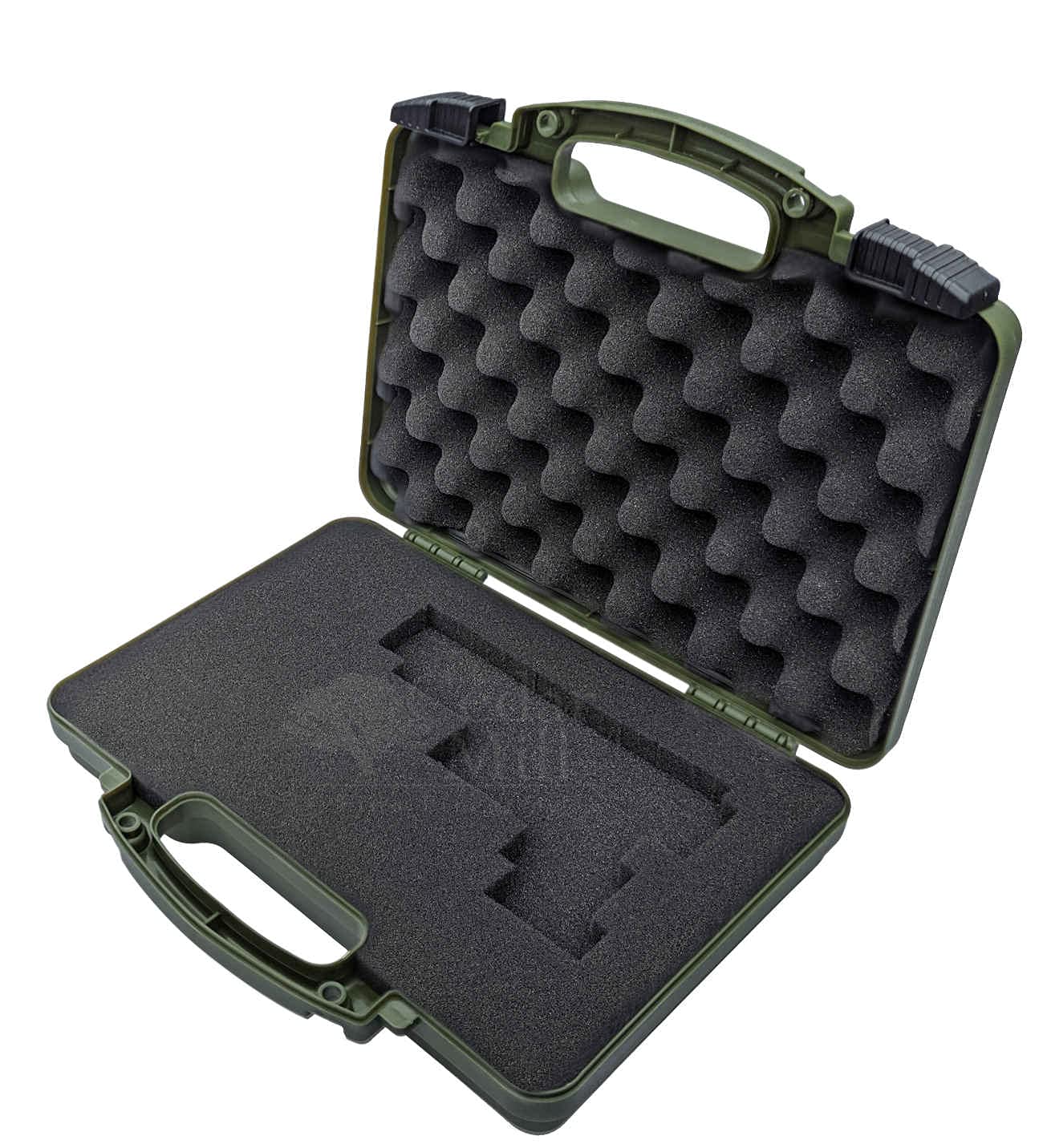 Cedar Mill Fine Firearms Olive Green Hard Gun Case TSA Approved, Lifelong-Durability Hand Gun Cases β DS2TeK Handgun Case w/Dual-Lock System β High Standard Case for Handguns epe waterproof foam