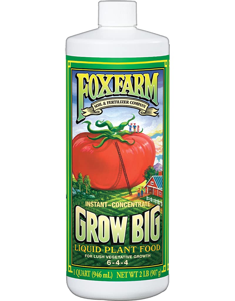 Fox Farm Fertilizer Soil Trio Liquid Nutrient: Tiger Bloom, Grow Big, Big Bloom Quart Bottles + Twin Canaries Chart (Pack of 3-32 oz)
