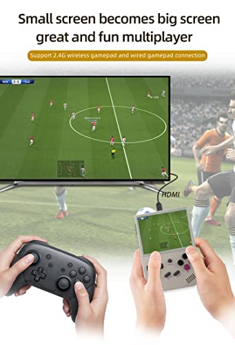 RG35XX Dual OS Retro Handheld Game Console Linux Garlic 64G TF Card Built-in 6800+ Games 3.5 inches IPS Screen Pocket Video Game Console Plug and Play Classic Games with Storage Bag