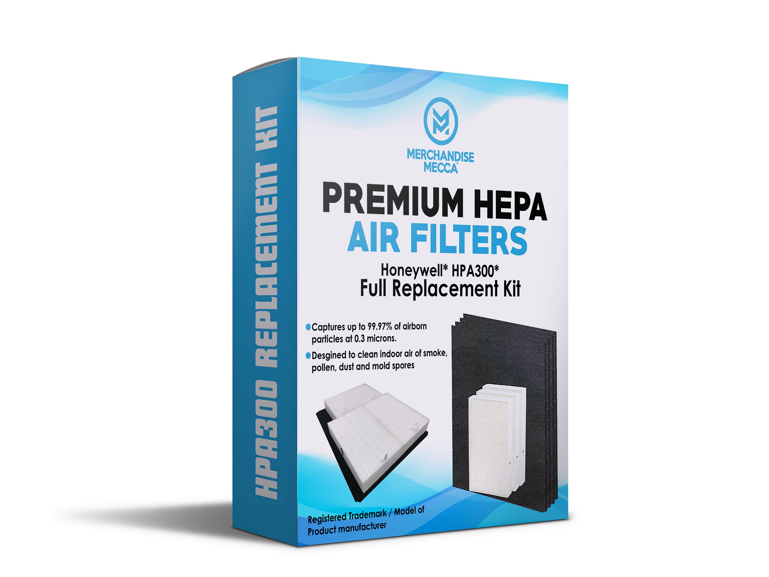 Premium True HEPA Replacement Filters for HPA300 Air Purifier Includes 3 HEPA R Filters and 4 Pre-Activated Carbon Filters - Fits models in the HPA090 series, HPA100 series, HPA200 series, HPA300
