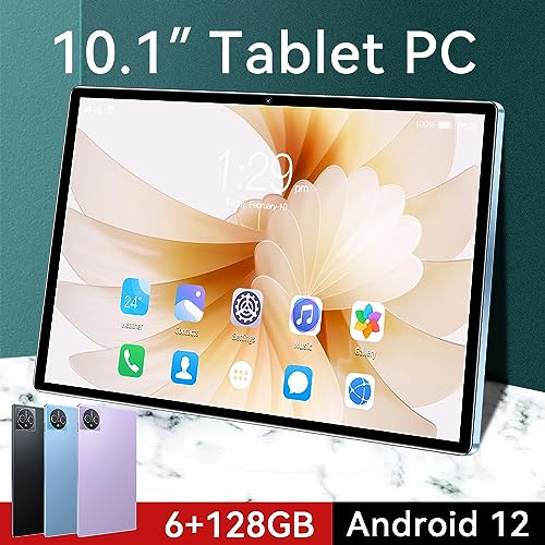 deriny X15 10 inch Android Tablet,1080p Full HD,Long Lasting Battery,Dual Camera,6GB RAM 128GB ROM,Dual SIM,WiFi,GPS,Bluetooth,Fire HD Kids Tablet,Widely Compatible with App(Blue)