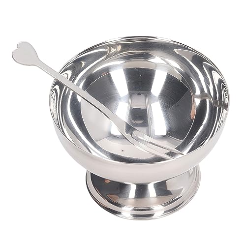 Haofy Ice Cream Bowl Trifle Tasting Bowls Easy To Rust Resistant Durable Elegant With Fork For Restaurant (150ml)