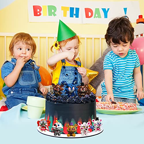OULUN Birthday Party Cake Toppers For Five Nights at Freddy's, Kids Birthday Party Cake Decorating Supplies(8pcs)