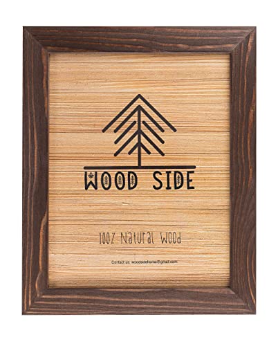 Rustic Wooden Picture Frame 11x14 Inch - Natural Solid Eco Distressed Wood for Wall Mounting Photo Frame - Brown Wenge