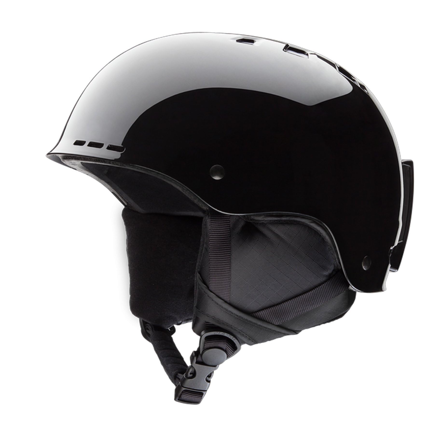 Smith Holt Jr. Snow Helmet â Kids Ski & Snowboard Helmet with Bombshell Construction, Adjustable Fit, Ear Padding & Ventilation â Head Protection for Boys & Girls â Black, Youth Medium