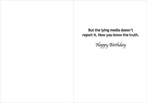 RSVP Funny Political Birthday Card - Trump: Send Cards to a Million Americans,Red,5" x 7",GC-B4241A