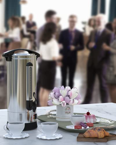 RIEDHOFF 60 Cup Commercial Coffee Urn, Large Coffee Urn Perfect For Church, Meeting rooms, Lounges, and Other Large Gatherings-10 L