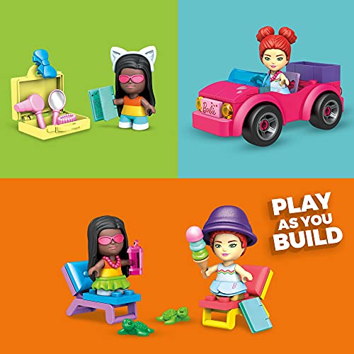 Mega Construx Barbie Convertible Beach Adventure, Building Toys for Kids