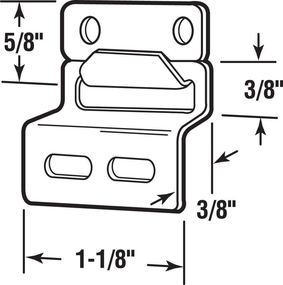 Prime-Line L 5791 Window Screen Hanger, Top Mount (4 Sets)