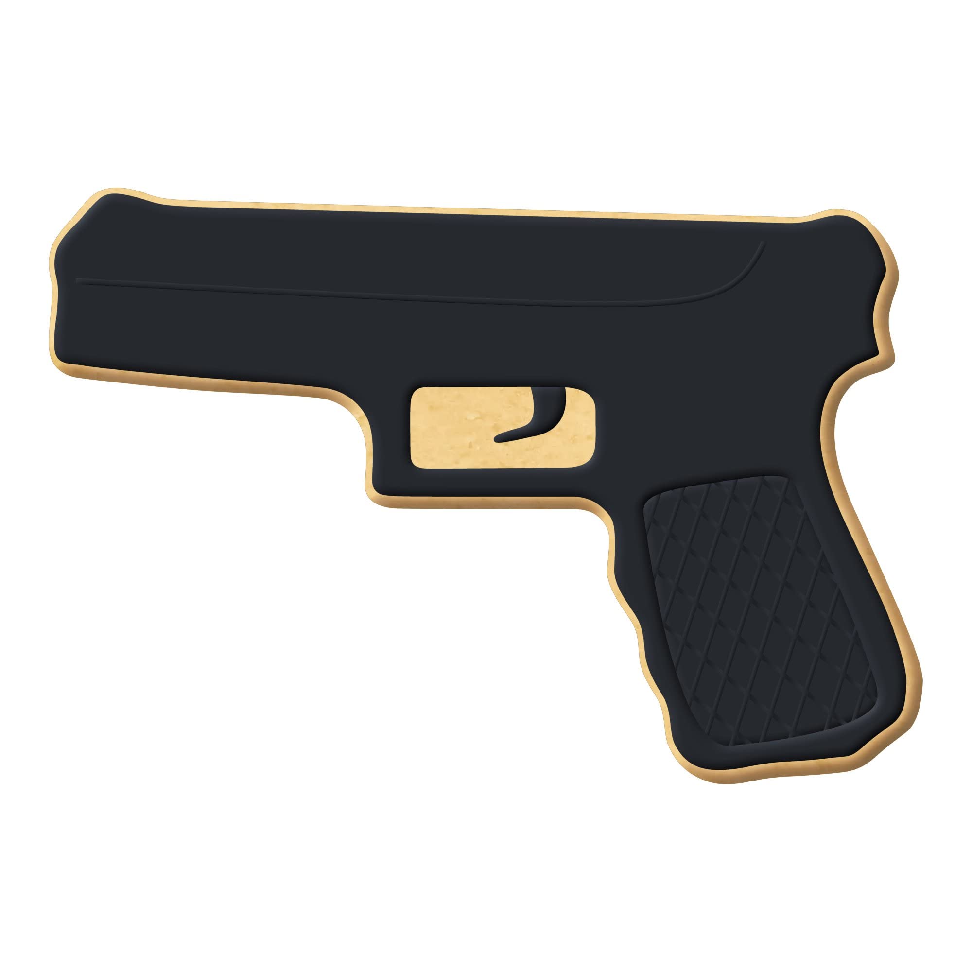 Hand Gun Cookie Cutter 4 Inch - Made in the USA – Foose Cookie Cutters Tin Plated Steel Hand Gun Cookie Mold