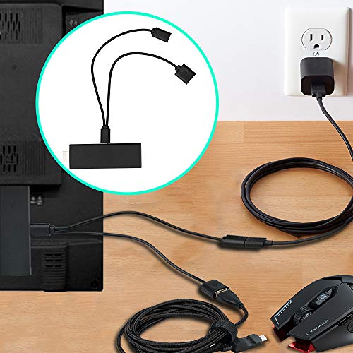 Rii F1 Micro USB Host OTG Adapter Cable Micro USB to USB For Smart TV, Compatible with Rii Keyboards, Logitech Keyboards, and Nintendo Switch, SNES, NES Classic