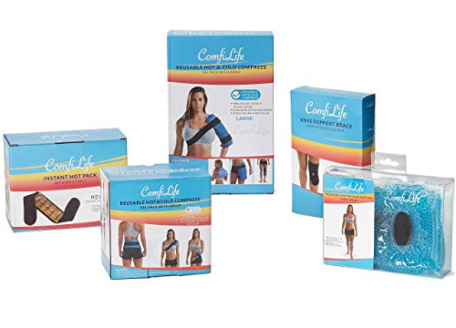 ComfiLife Knee Ice Pack with Wrap – Knee Brace – Reusable Hot & Cold Therapy Gel Pack – Adjustable Compression Support for Injuries, Knee Pain, Knee Surgery, Arthritis, Meniscus and More