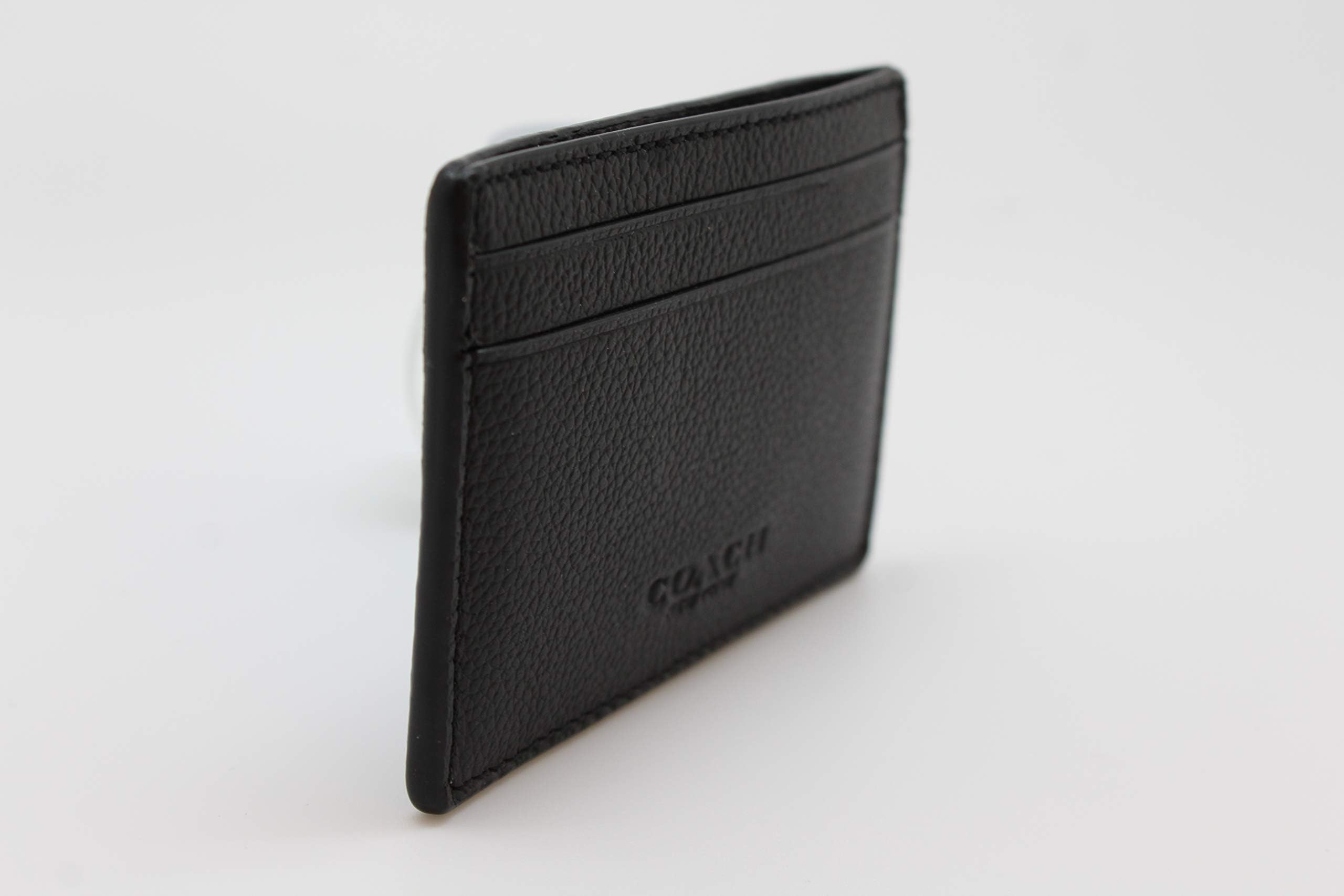 Coach Mens Money Clip Card Case in sport calf leather F75459 Black