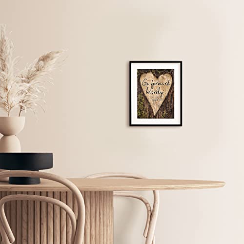 St Joan of Arc 11x14 Gallery Style Print by Soul Sunshine | Unframed 'Go Forward'' Bible Verses Wall Decor Poster Prints | Rustic Wall Decor, Tree Love Heart, Home Wall Decor | Home Decoration