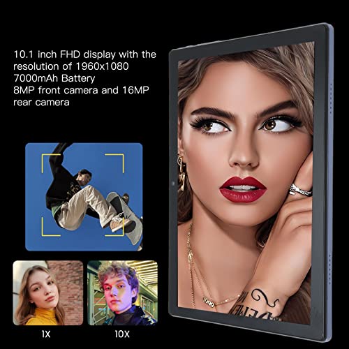Dpofirs Android Tablet 10 Inch, Android 12 Tablet PC, 8GB 256GB ROM, 4G Cellular Tablet, GPS WiFi BT, 16MP 8MP Camera, 7000mAh Battery, Dual SIM, Gifts