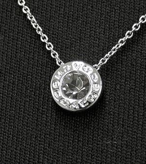 COACH SILVER OPEN CIRCLE STRAND NECKLACE F54514