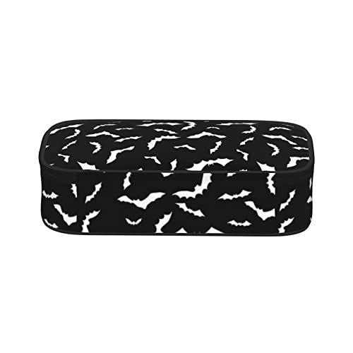 Gocerktr Bats Pencil Case Large Capacity Pen Case Double Zippers Pen Bag Office Stationery Bag Cosmetic Bag with Compartments