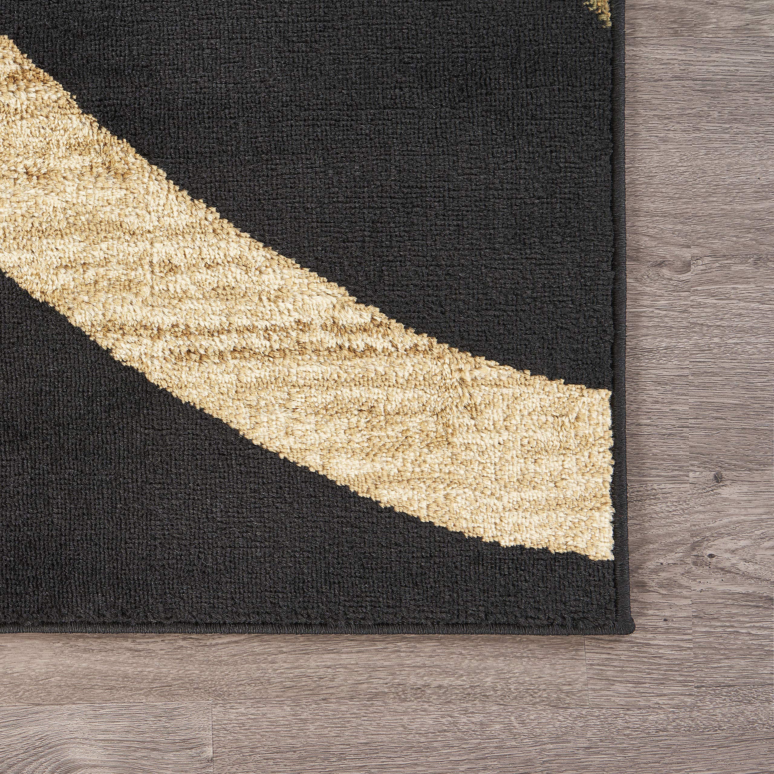 LR Resources Black Rectangle Indoor Area Rug, 5'2" x 7'2",