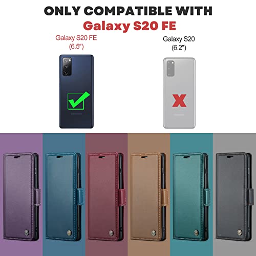 Samsung Galaxy S20 FE 5G Wallet Case,Magnetic Stand Flip Protective Leather Case Purse Style with RFID Blocking Card Holder Case Wallet for Samsung Galaxy S20 FE 5G 6.5 inch (Fashion Purple)