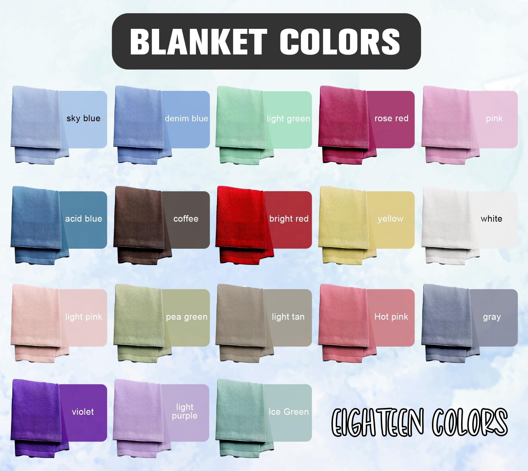 Hying Personalized Baby Blanket Custom Names Cotton Blanket Baby Shower Blanket Embroidered Name Customized Blanket for Baby Kids Newborn Birthday Customized Gifts (40×30 inch)