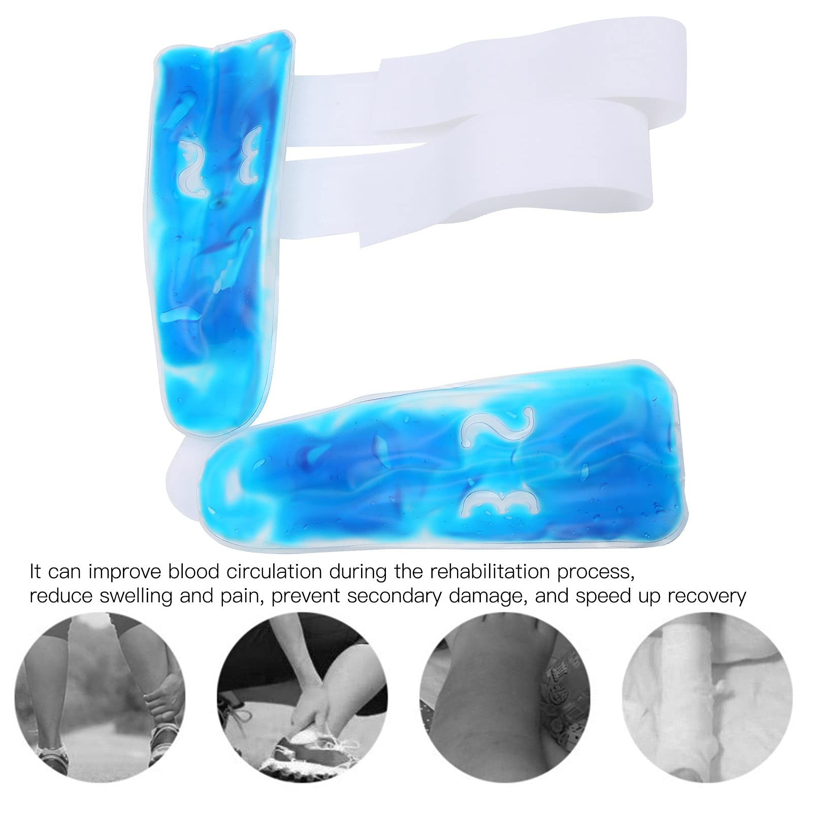 CUTULAMO Sprain Ankle Support, Fixed Ligament Cold and Hot Compress Adjustable Ankle Splint for Sports Arena for Ligament Strain for Ankle Injury(white)