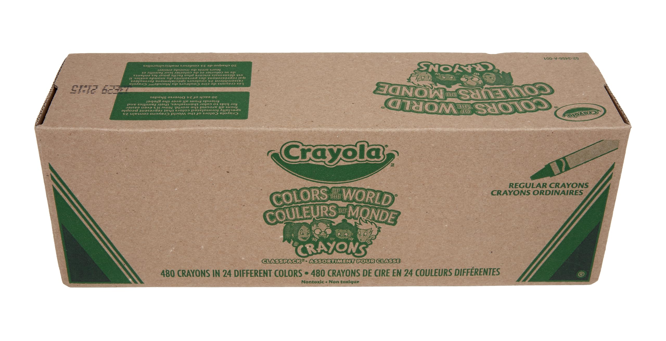 Crayola Colors of The World (480 Count), Skin Tone Crayons Bulk, Classroom Supplies, Styles Vary
