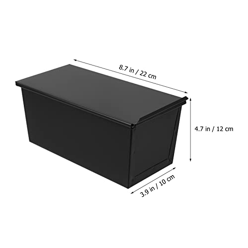 Healifty Pan with Lid Pullman Loaf Pan Carbon Steel Loaf Pan Toast Mold With Cover For Bakeware Bread, Baking Tools Bread Mold Toast For Oven Baking Pullman Loaf Broiler Pan for Oven