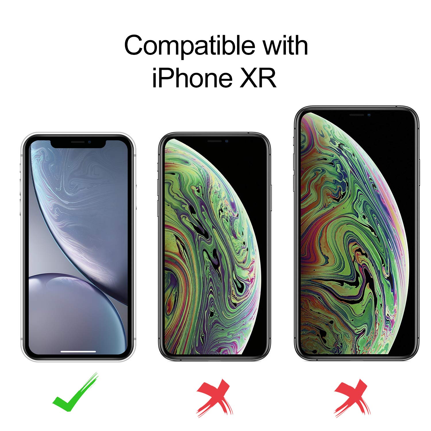 CellEver Clear Full Body Case for iPhone XR, Military Grade Protection with Soft TPU Bumper and [Built-in Screen Protector] [Lightweight] Shockproof Transparent Phone Cover 6.1 Inch (Black)