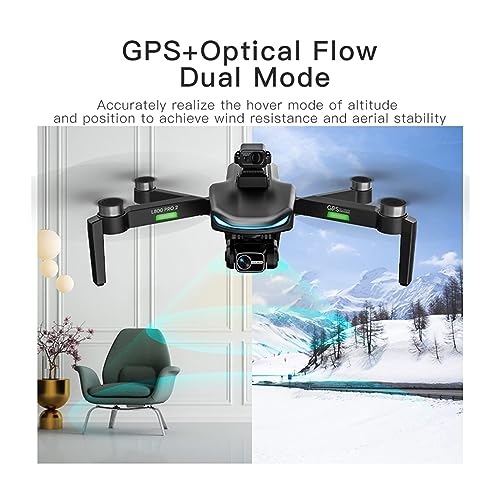 RKSTD 4K Camera GPS RC Drone For Adults, RC Quadcopter, Auto Return, Brushless Motor, Circle Flight, Waypoint Flight, Altitude Hold, Headless Mode, 360° Obstacle Avoidance