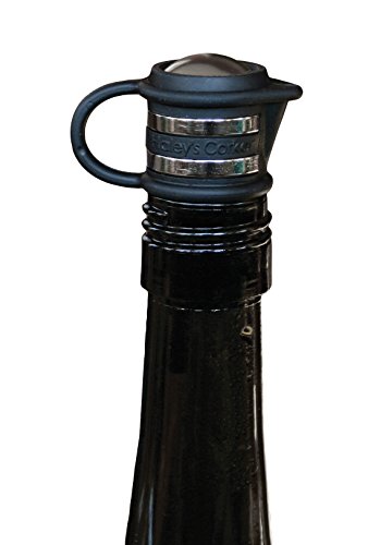 Haley's Corker Platinum Wine Stopper, Black