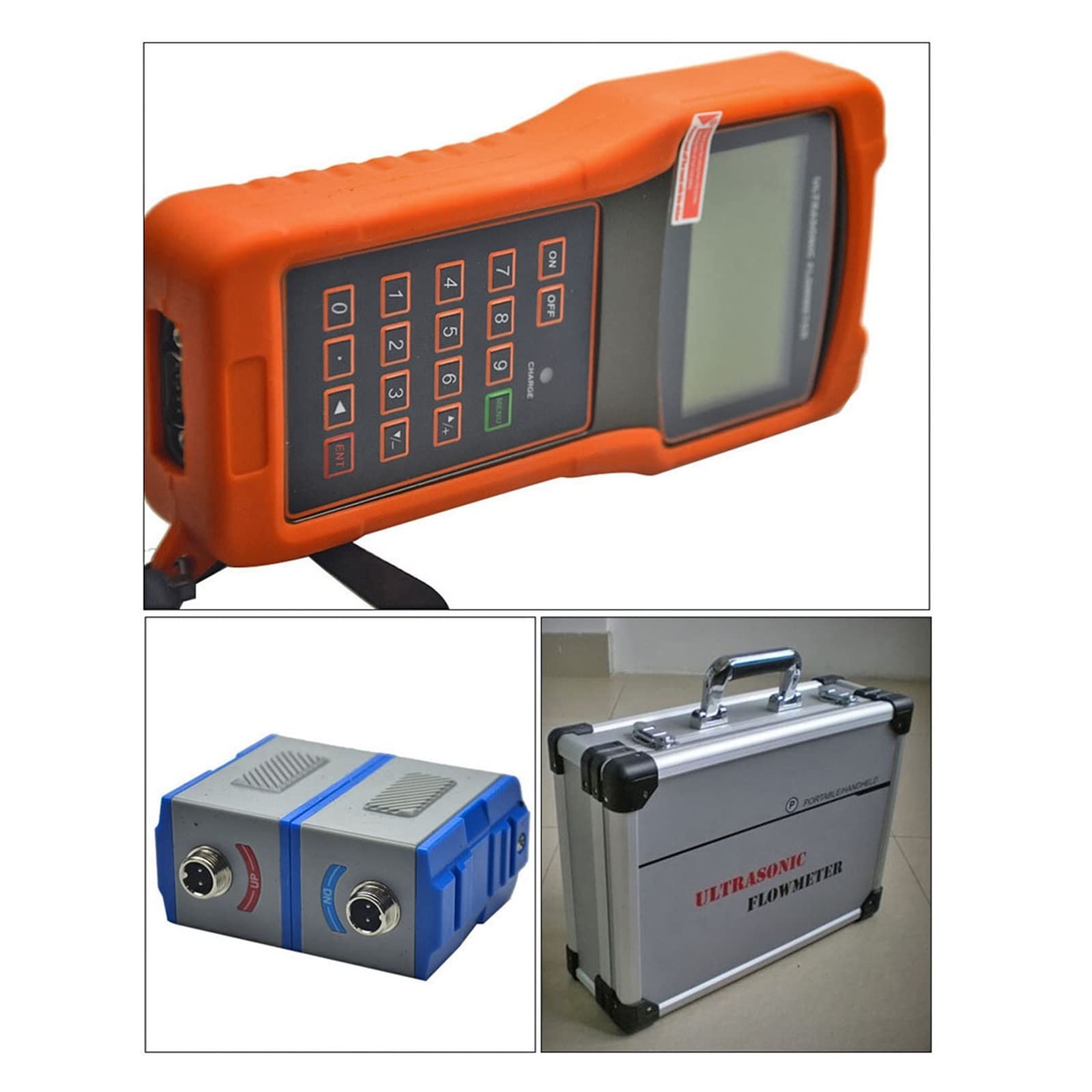 hose timer Handheld Digital Liquid Ultrasonic Flow Meter Water Flowmeter TUF-2000H TS-2(DN15~DN100) TM-1(DN50~DN700mm) TL-1(DN300~DN6000) water timer ( Color : Host TS-2-HT TM-1-HT , Size : Orange )