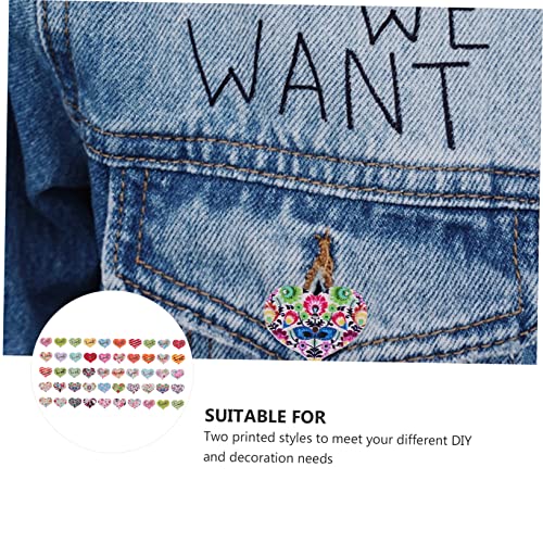 COHEALI 300 Pcs Wooden Heart Button Scrapbook Craft Button Sweater Fasteners Buttons Wood Sewing Buttons Decorative Wedding Decor Dining Table Decor Two-Hole Buttons hat Buckle Jeans